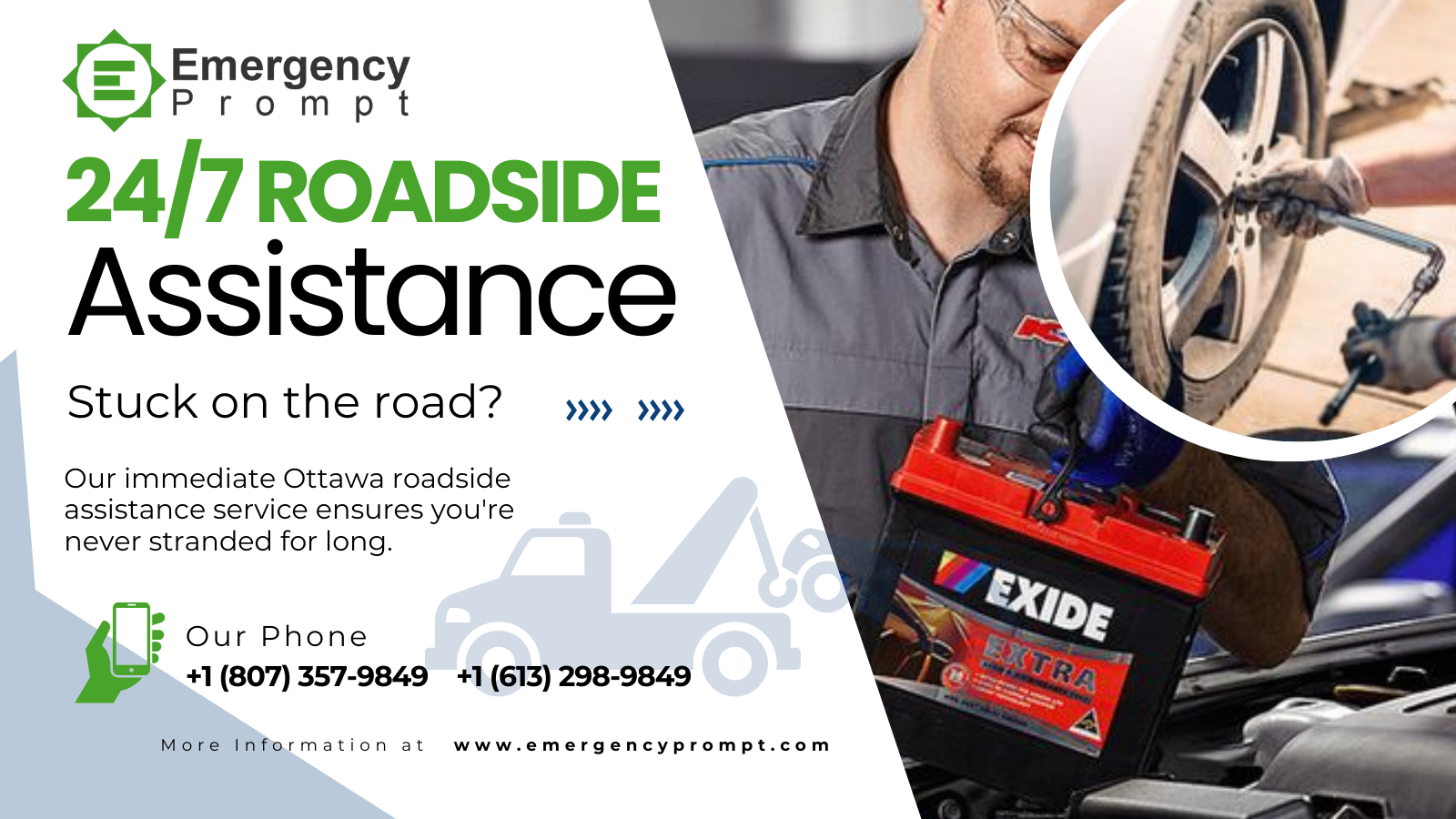 24/7 Roadside Assistance in Ottawa | EmergencyPrompt